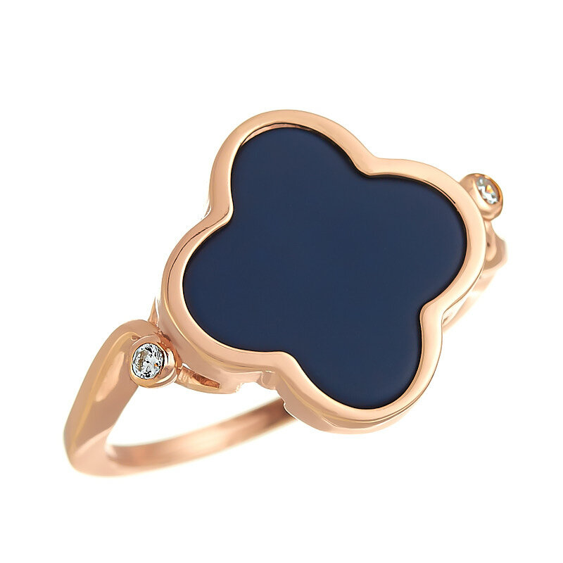 Кольцо, серебро, 925 проба, фианит, керамика