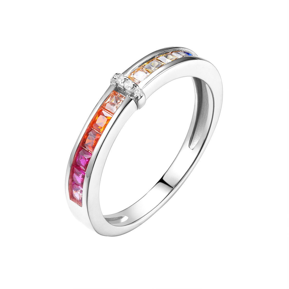 Кольцо, серебро, 925 проба, фианит, корунд, шпинель