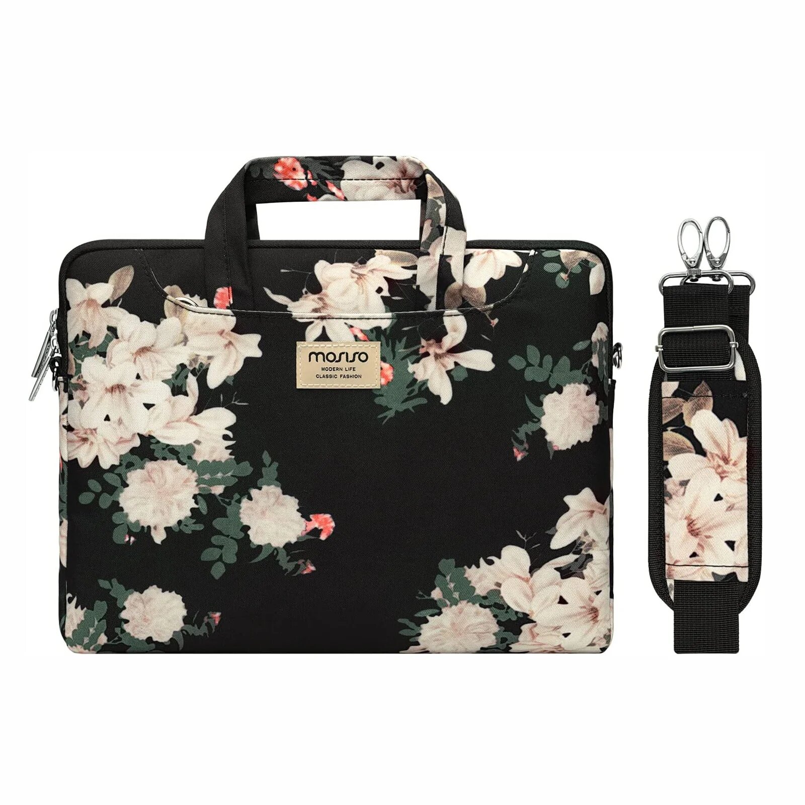 MOSISO Ретро цветок сумка для ноутбука 13-13.3 inch, Syringa
