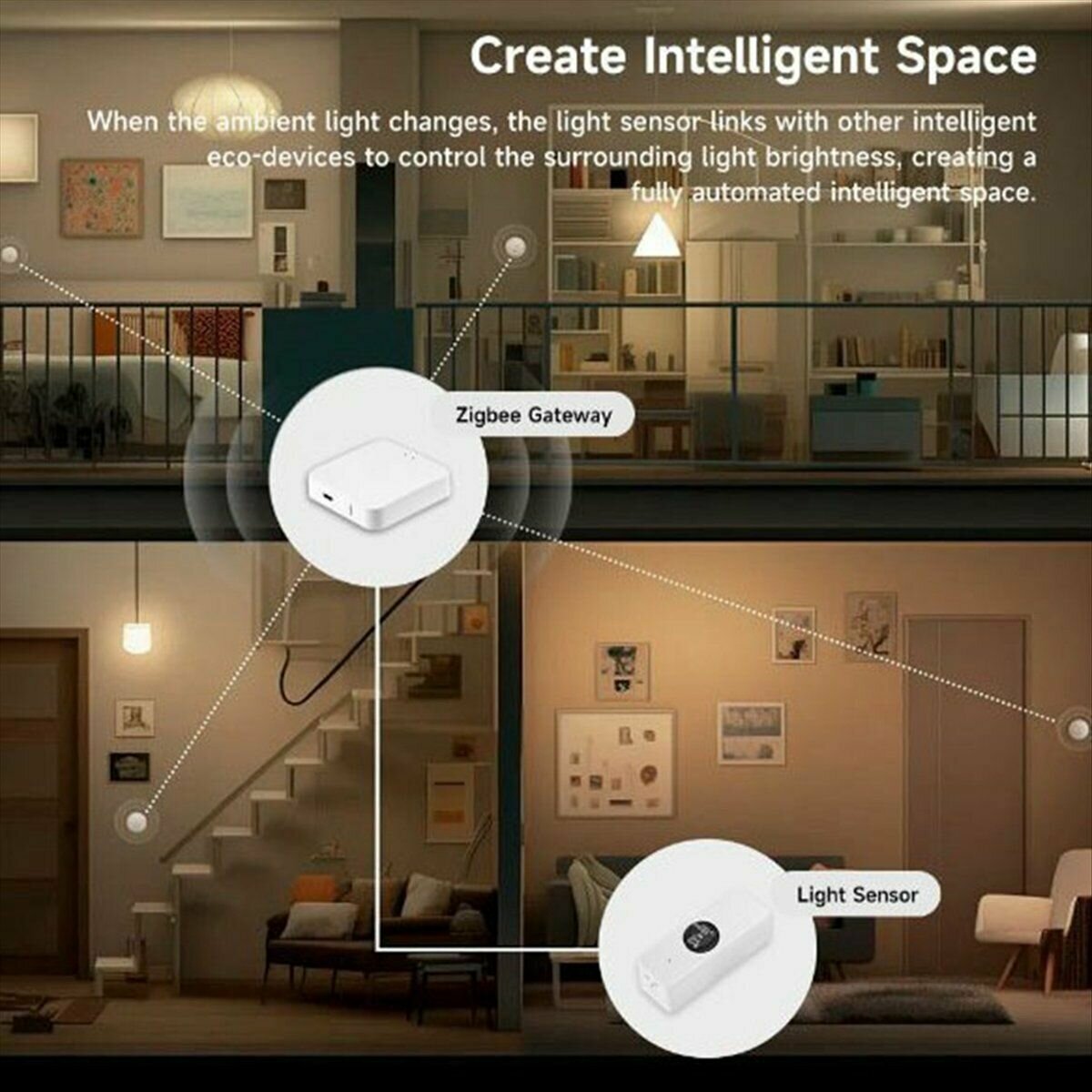 Датчик освещенности Tuya ZigBee Датчик луча — фото 1