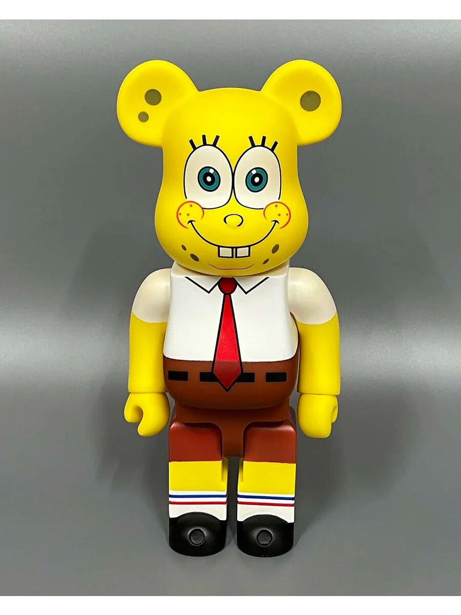 Bearbrick, статуэтка/фигурка, для интерьера, Спанч Боб, пластик, 28 см