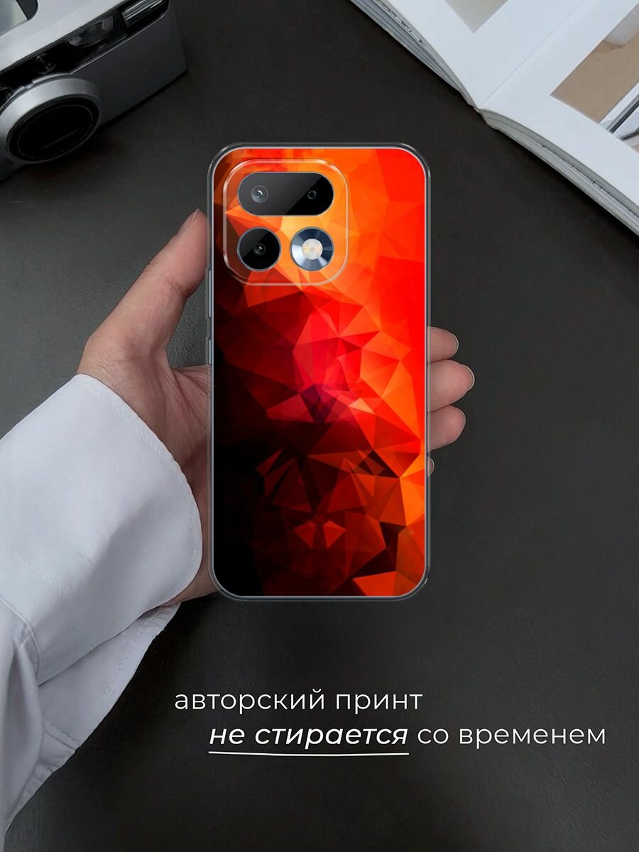 Чехол на Realme 16 Pro / Реалме 16 Про с принтом Красная геометрия — фото 1
