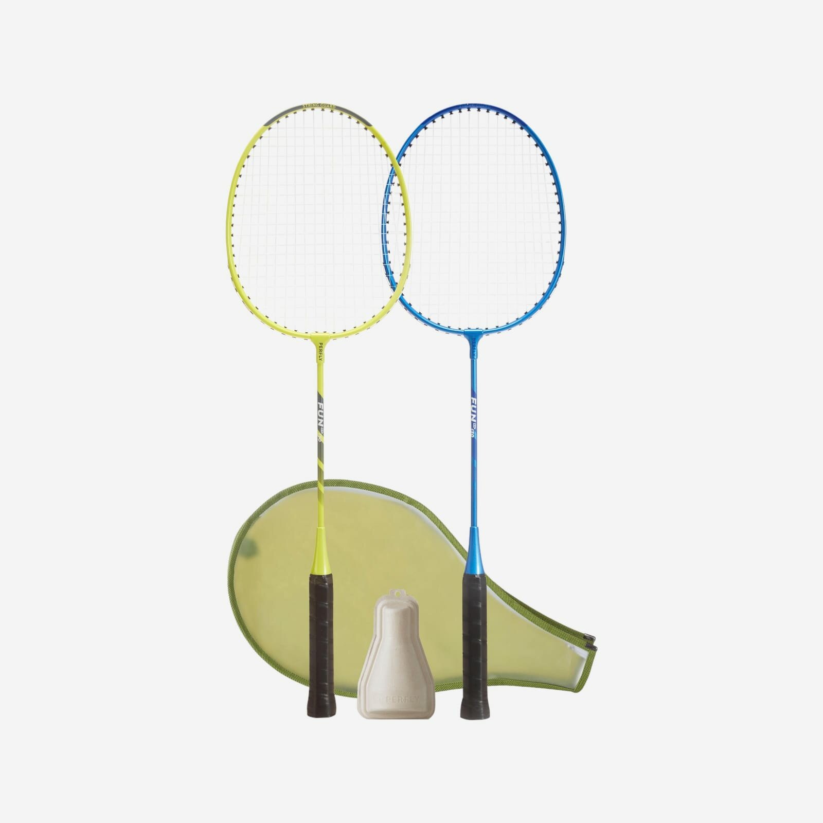 DECATHLON Набор ракеток для бадминтона Decathlon Fun BR130, синий, светло-лимонный желтый