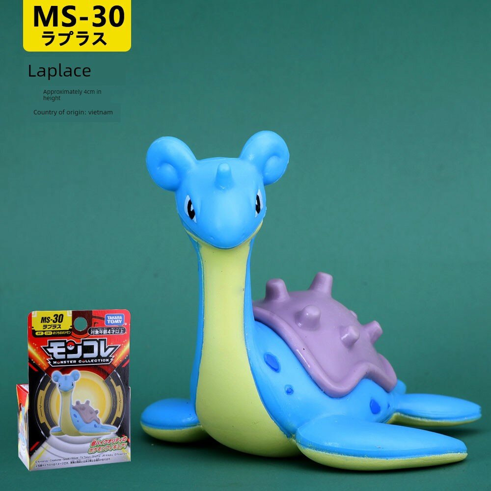 TOMY Pokémon Lapras MS-30 Фигурка - Водный/Ледяной тип игрушка, коллекционная модель 3,5 дюйма для детей