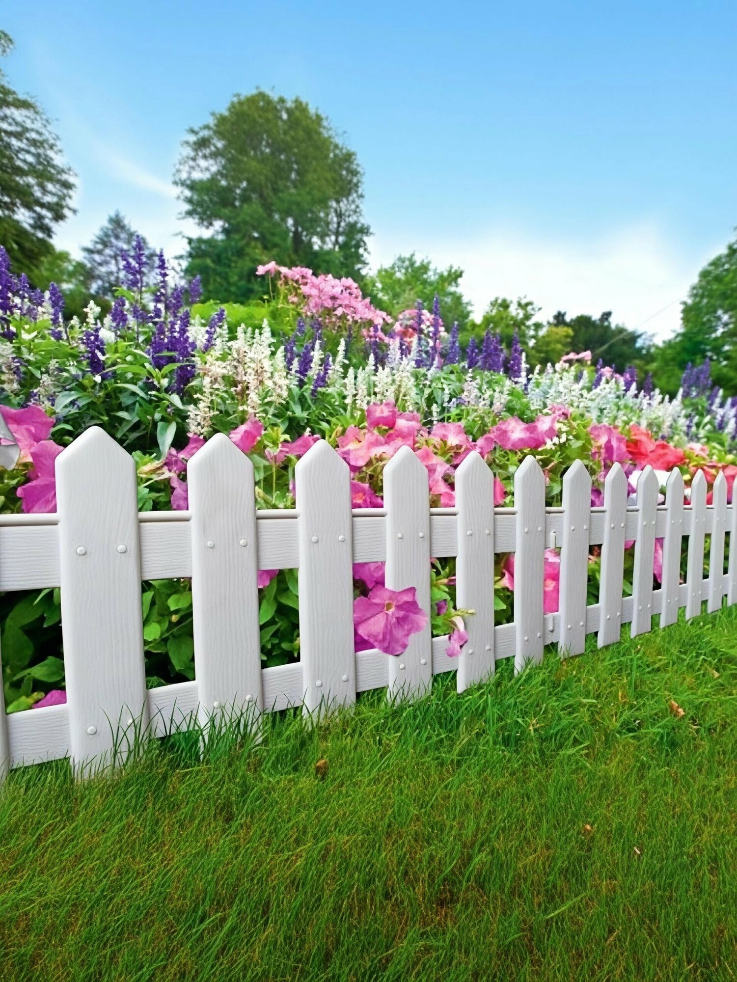 Забор декоративный пластмасса, Мастер сад, Палисадник, 30х190 см, белый