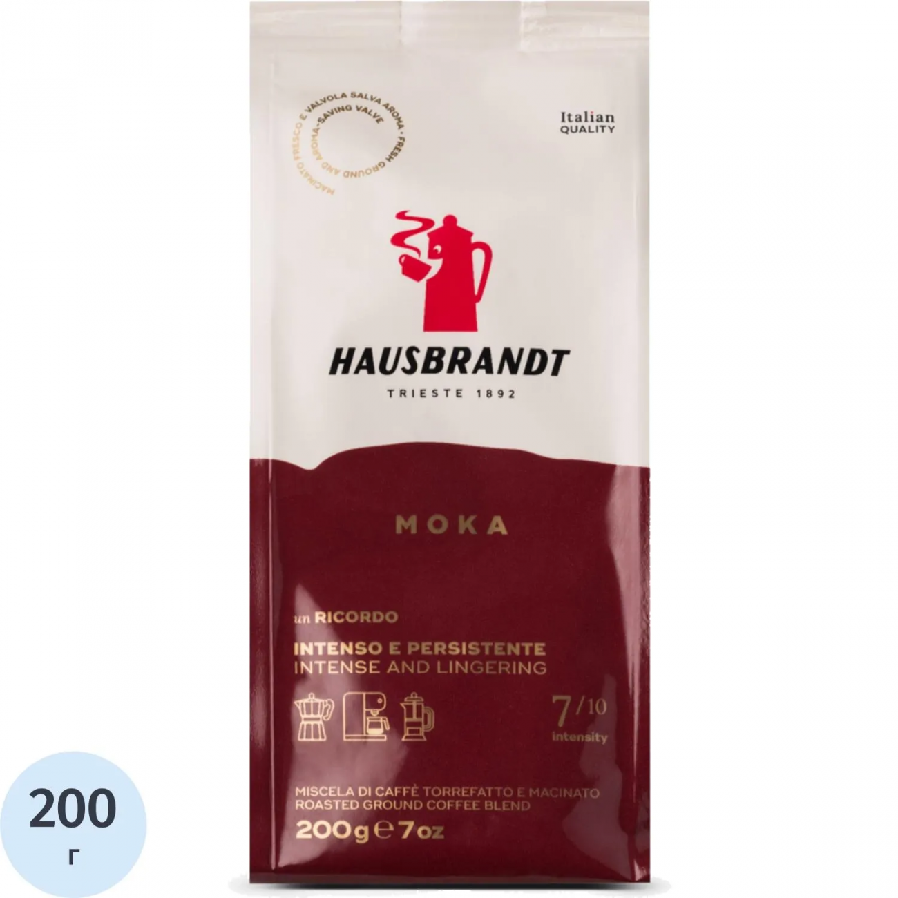 Кофе молотый Hausbrandt Moka 200г 2440004 C51110435