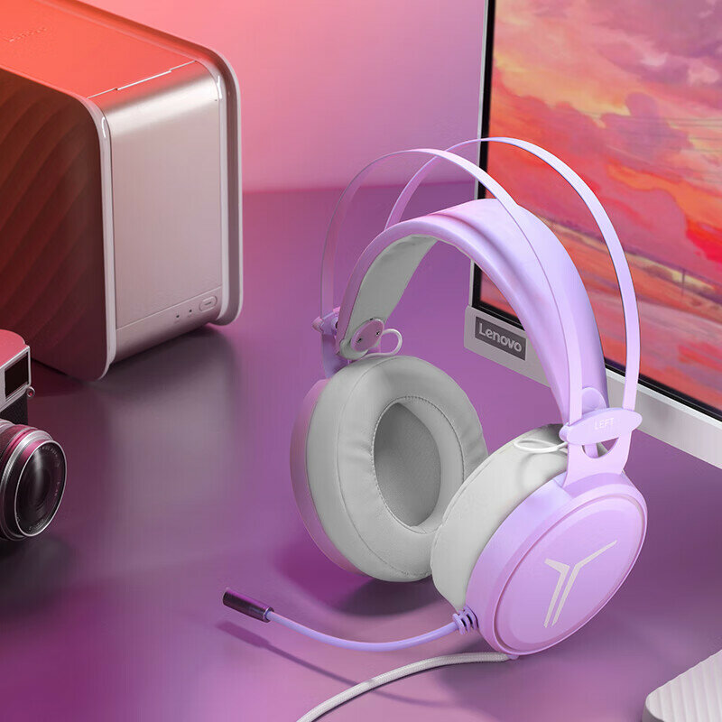 Lenovo Savior Star Y360 USB 7.1 игровая гарнитура с микрофоном и линейным управлением фиолетовая Цвет：Y360 фиолетовый