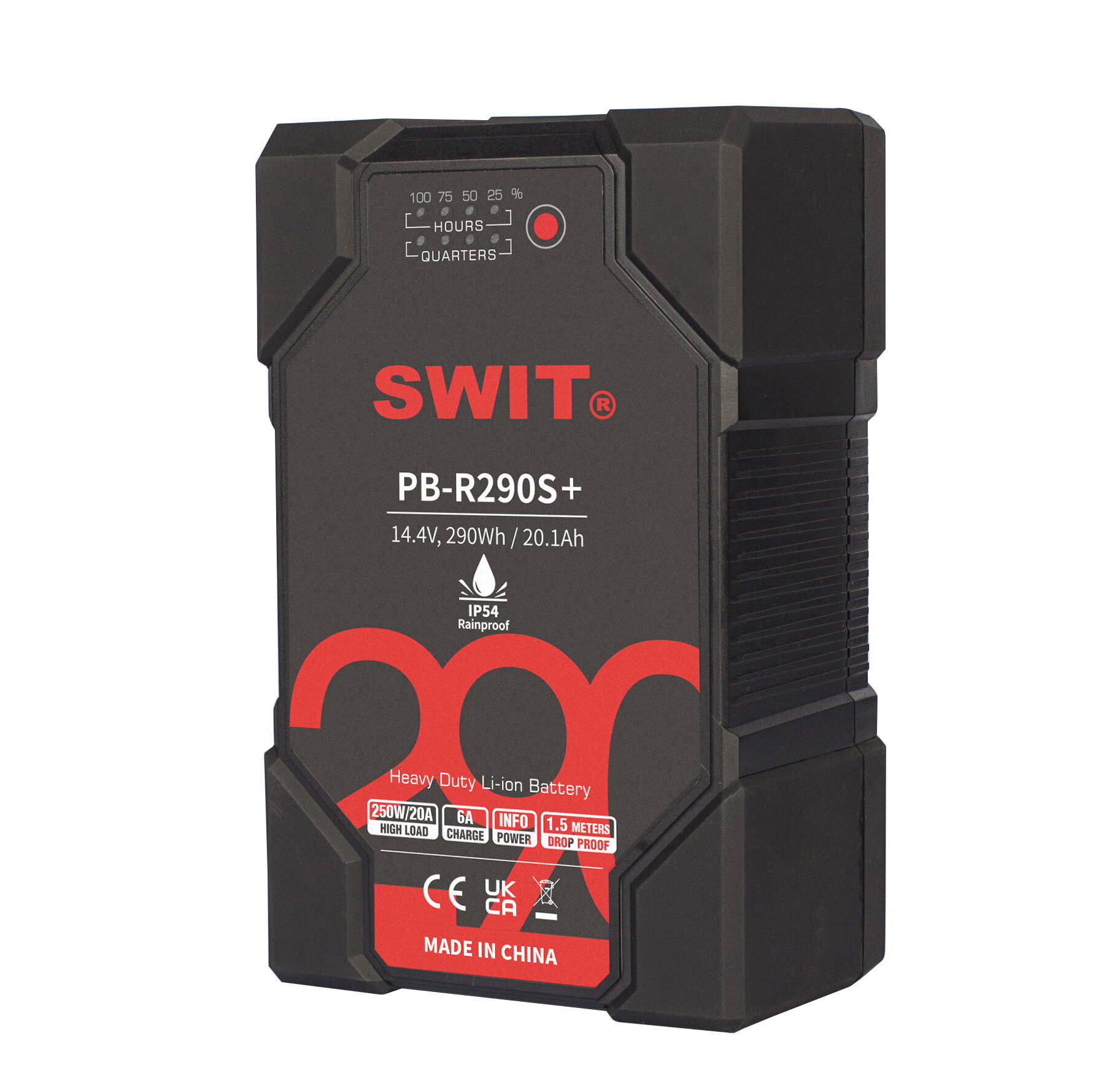 SWIT PB-R290S+ Аккумуляторная батарея PB-R290S+ V-Mount с защитой IP54 290 Втч разъем D-Tap