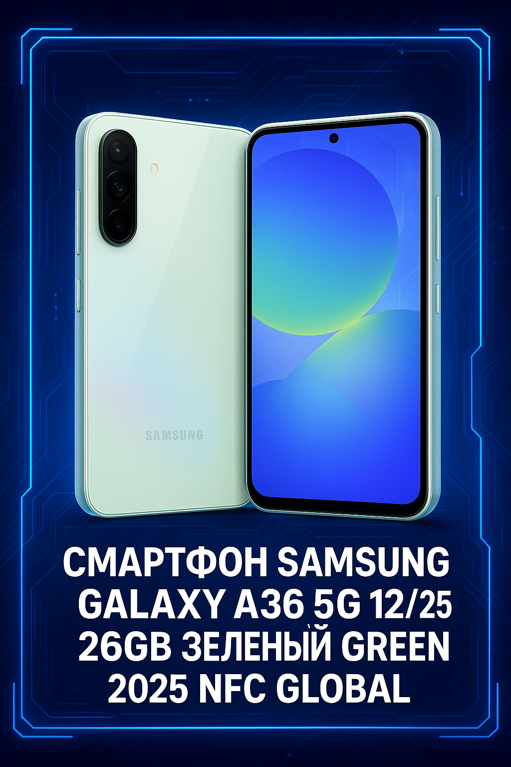 Смартфон Samsung Galaxy A36 5G 12/256Gb Зеленый Green 2025 NFC Global