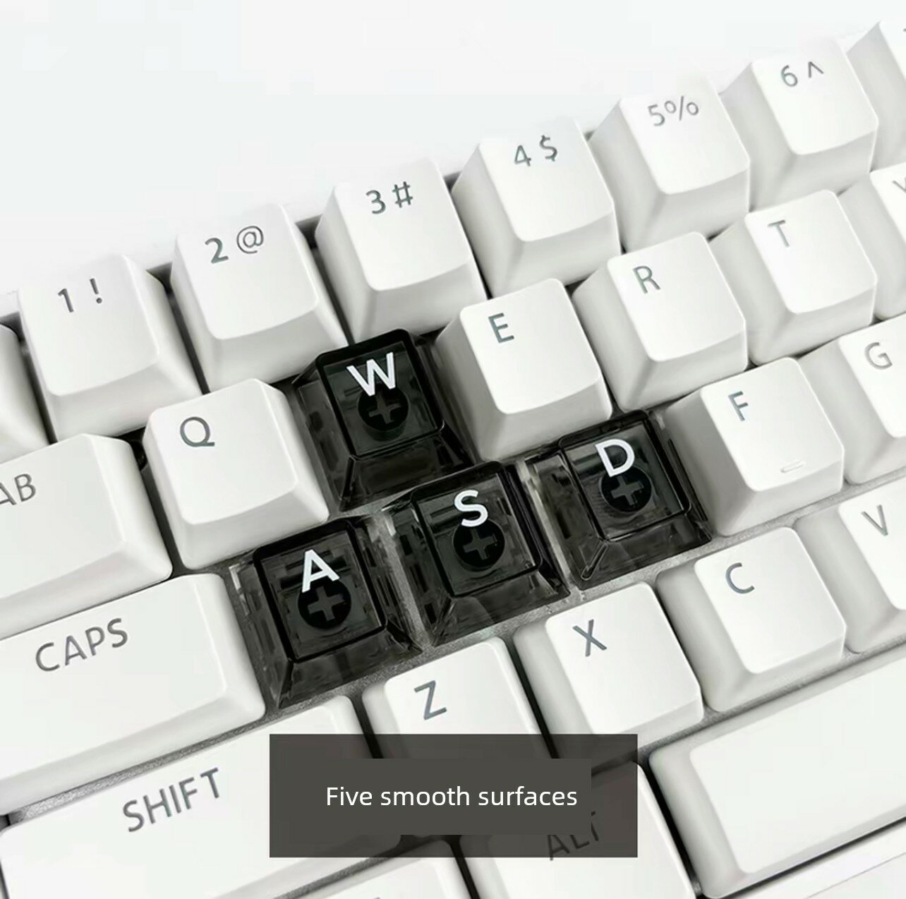 Прозрачные кейкапы для клавиатуры с гравировкой WASD, цветные кейкапы для ПК, механические кейкапы, кейкапы с