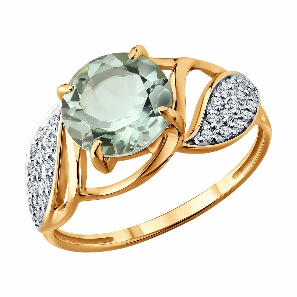 Кольцо, красное золото, 585 проба