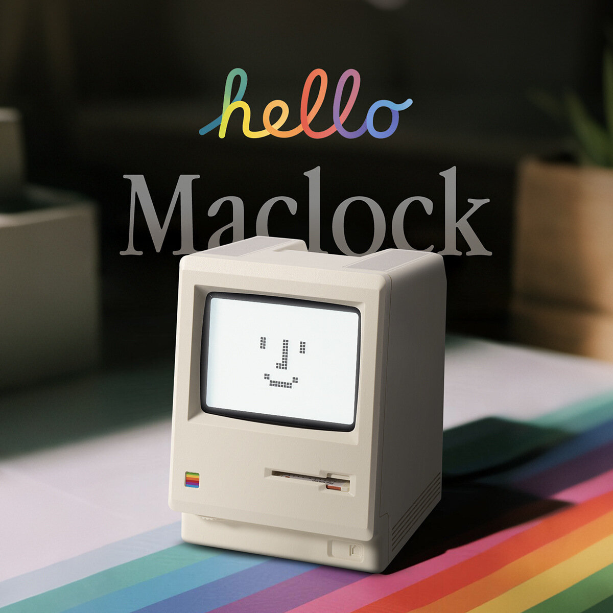 Часы-будильник Maclock "Classic Style", ретро-дизайн, цифровые, настольные