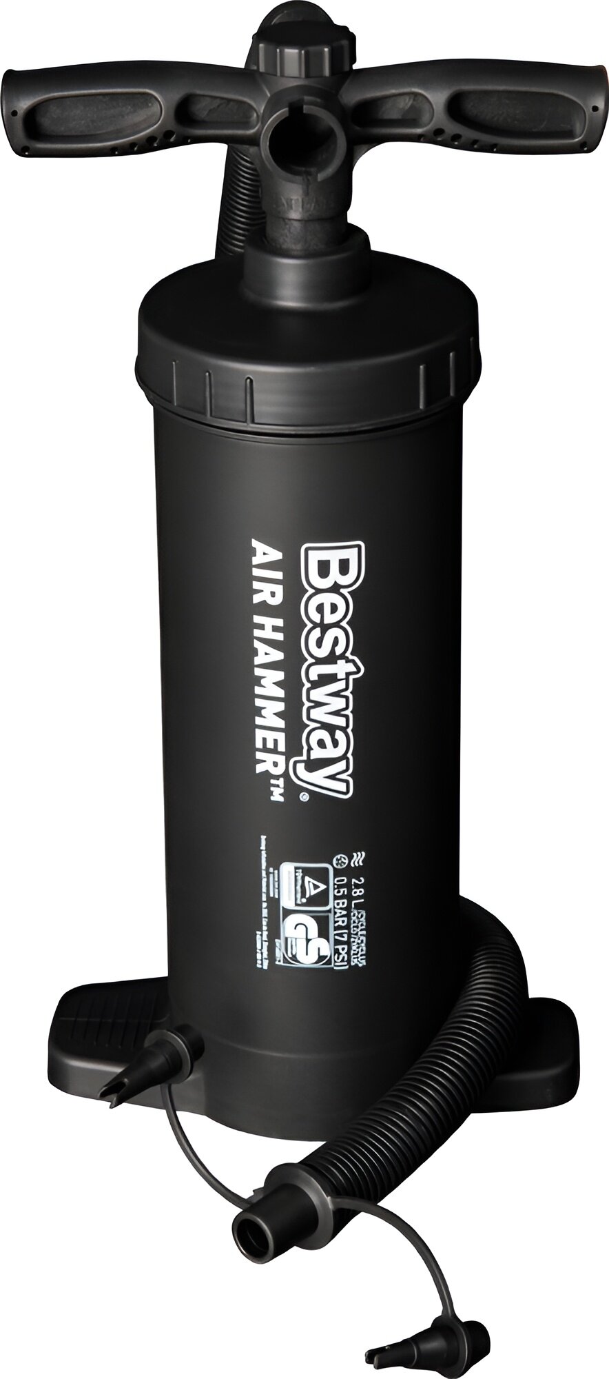 Насос ручной "Bestway" 37 см. для надувных изделий с двумя насадками, черный