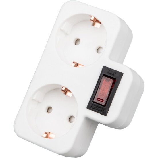 Разветвитель сетевой с выключателем Uniel S-GES2-16PB WHITE