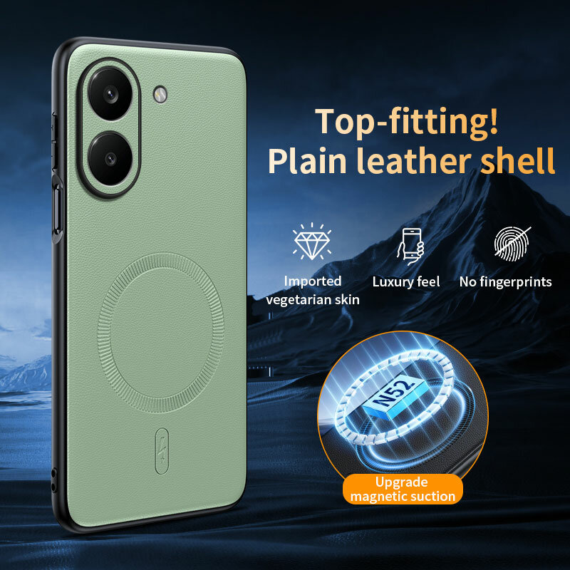 Чехол для Poco X8 Pro / Поко X8 Про Роскошная кожа, антиударный Защитная оболочка