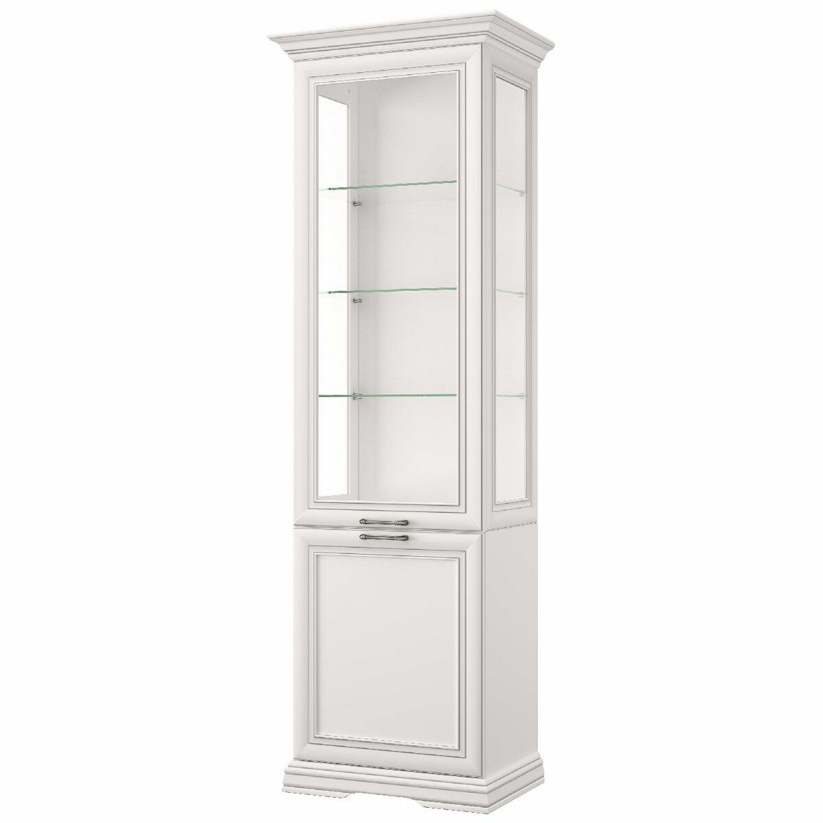 Шкаф с витриной Anrex SEVILLA 1V1D, 67,8х210,6х45,4см, цвет белый