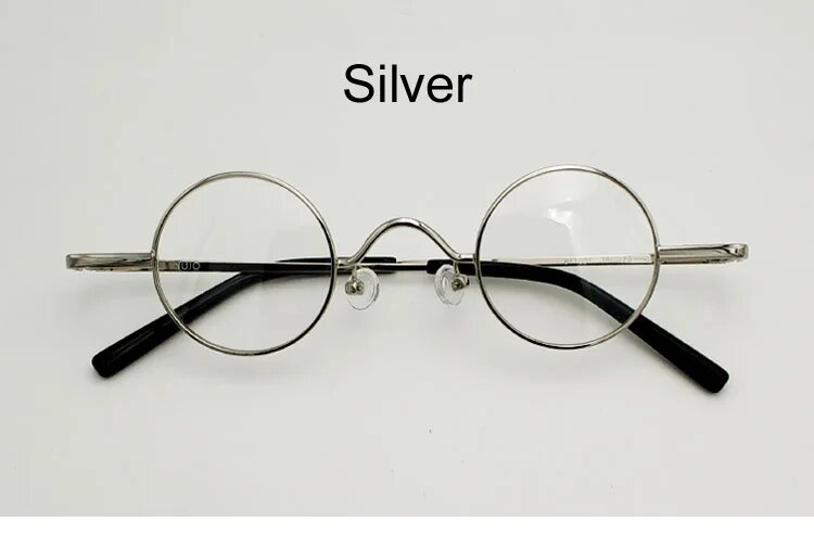 Очки круглые YUJO Silver, серебристая оправа