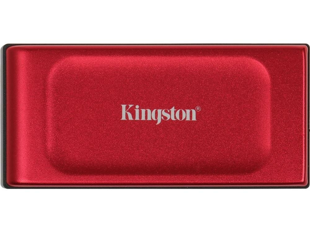 Внешний жесткий диск SSD 2.5 1TB USB 3.2 Gen 2 Type-C/A Kingston XS1000 SXS1000R/1000G красный (до 1050/1000 МБ/с, 70x33x14 мм, 29 г)