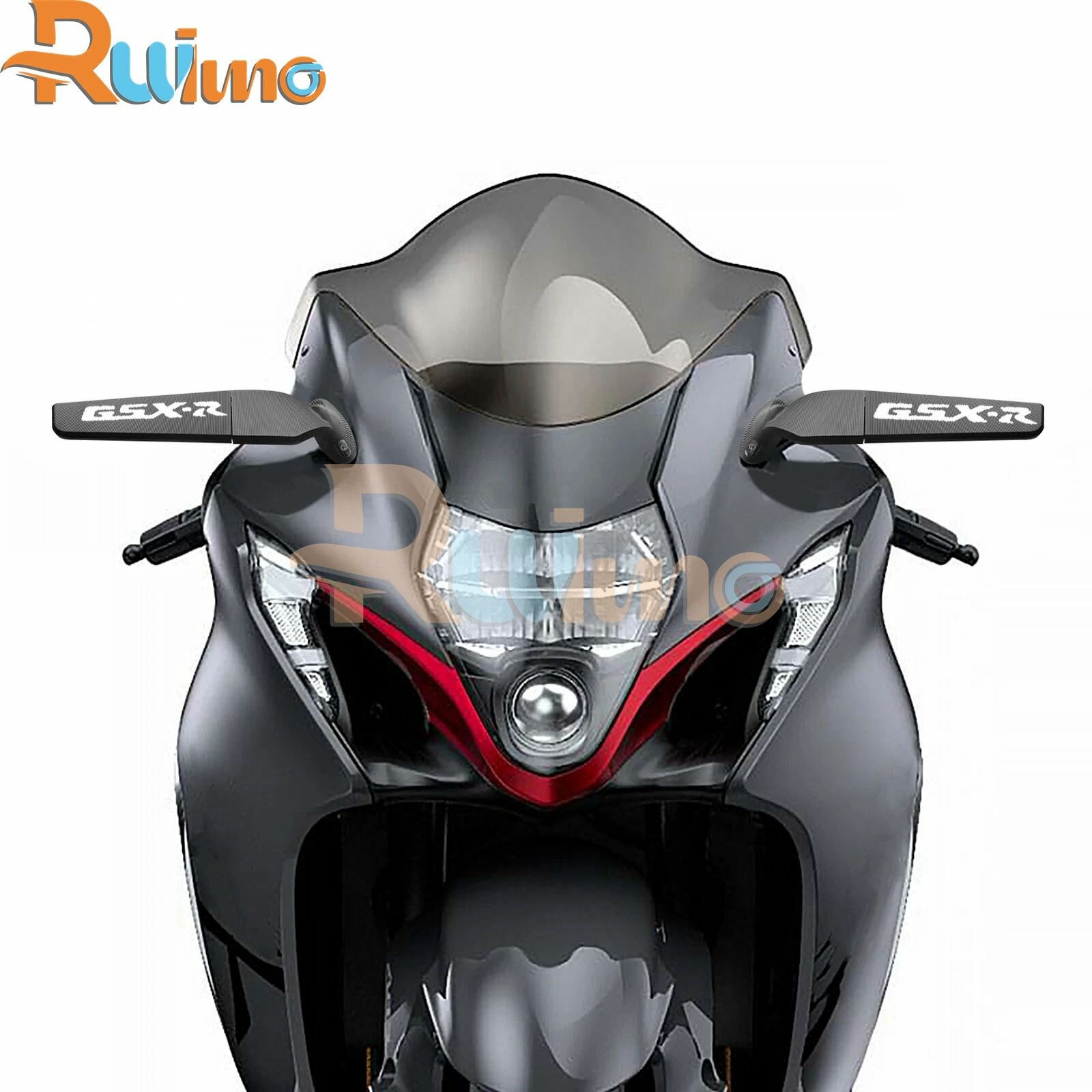 Регулируемые боковые зеркала заднего вида для Suzuki GSX-R600/750 (2008-2016) и GSX-R1000 (2005-2016), черные, алюминиевые