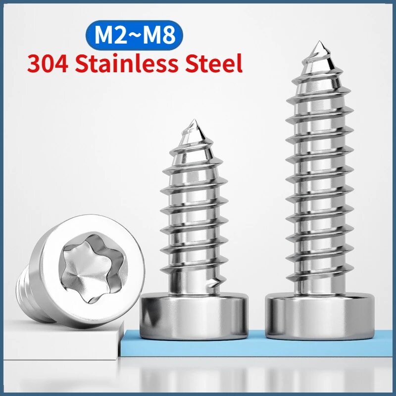 Саморезы Torx по дереву из нержавеющей стали M2-M8 M8x20mm(10pcs)