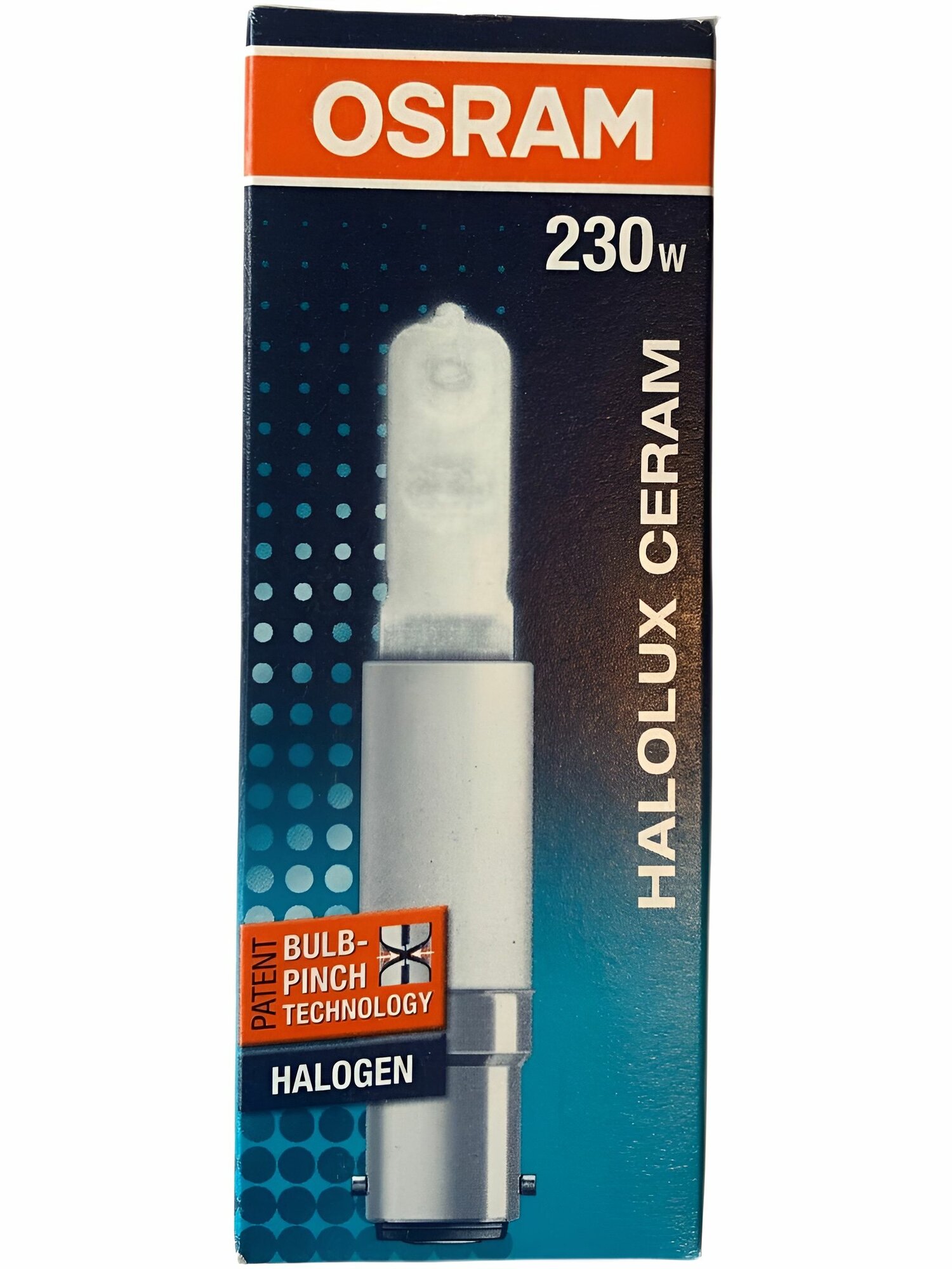 Лампа Osram 64479AM 230W B15d Halolux Ceram матовая