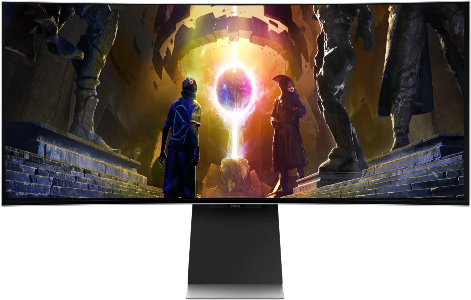 34" Смарт-монитор Samsung Odyssey G8 G85SD S34DG852SI серебристый