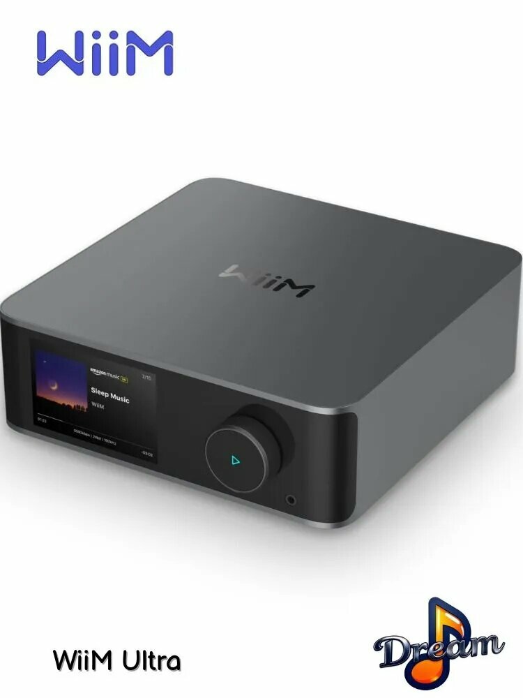 WiiM Ultra Цифровой аудиоплеер с голосовым пультом дистанционного управления, темно-серый
