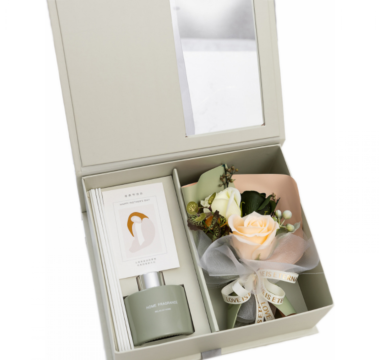 Подарочный набор MyPads M-155 081 с ароматным диффузором и мыльными розами ручной работы