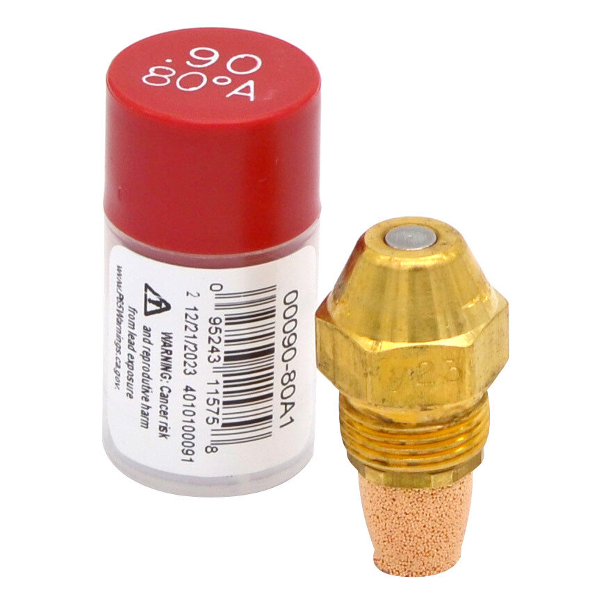 Форсунка Delavan 0.90GPH, 80A (1), 00090-80A1, А - образная форма распыла, угол 80 градусов, для дизеля — фото 1