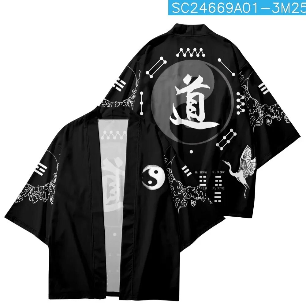 Аниме хаори самурай, полиэстер, L, kimono