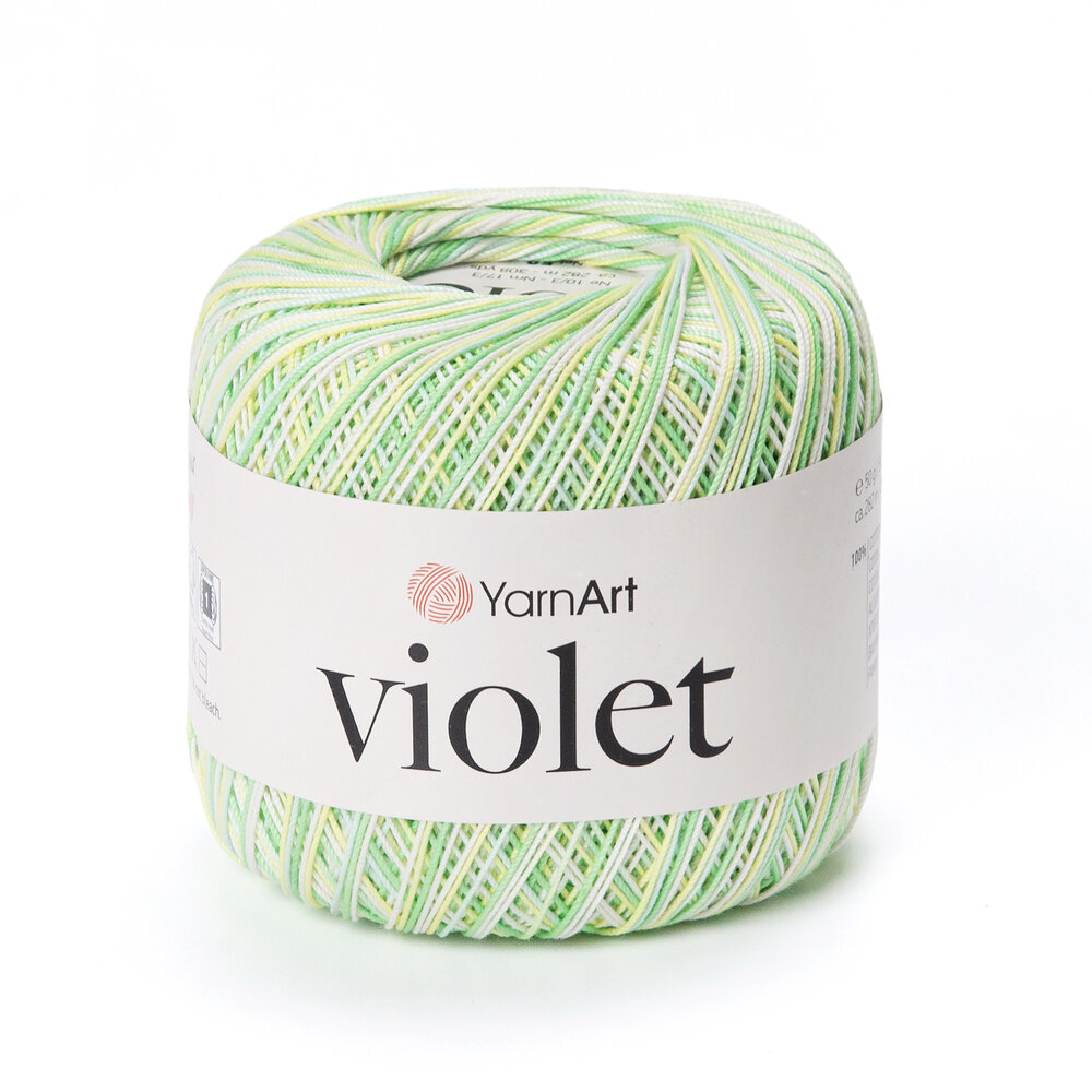 Пряжа для вязания YarnArt Violet melange 501 салатовый 4 шт 50 гр/282 м 100% мерсеризованный хлопок