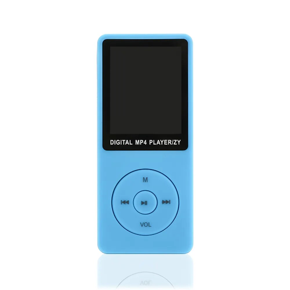 MP3-плеер Digital MP4 Player/ZY голубой с экраном, встроенный динамик, пластиковый корпус