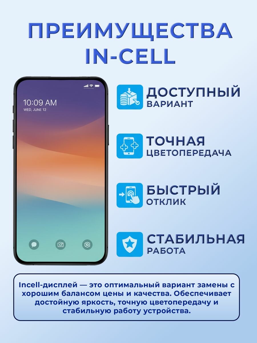 Дисплей для iPhone 12/12 Pro Incell FHD черный