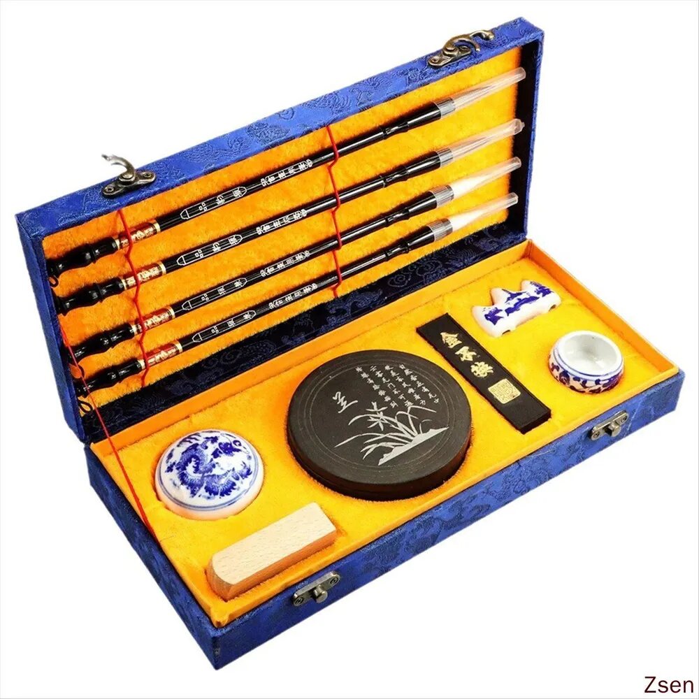 Подарочный Набор Кистей Для Китайской Каллиграфии, Рисования Суми И Иероглифами Кандзи