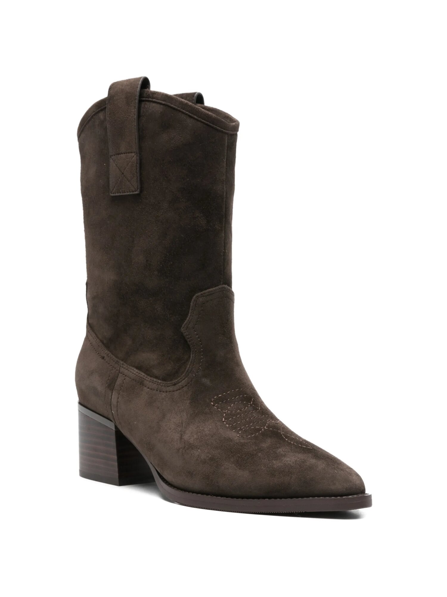 Ботинки ADRIANNA FERETTI Suede cowboy boots, размер 37, коричневый — фото 1