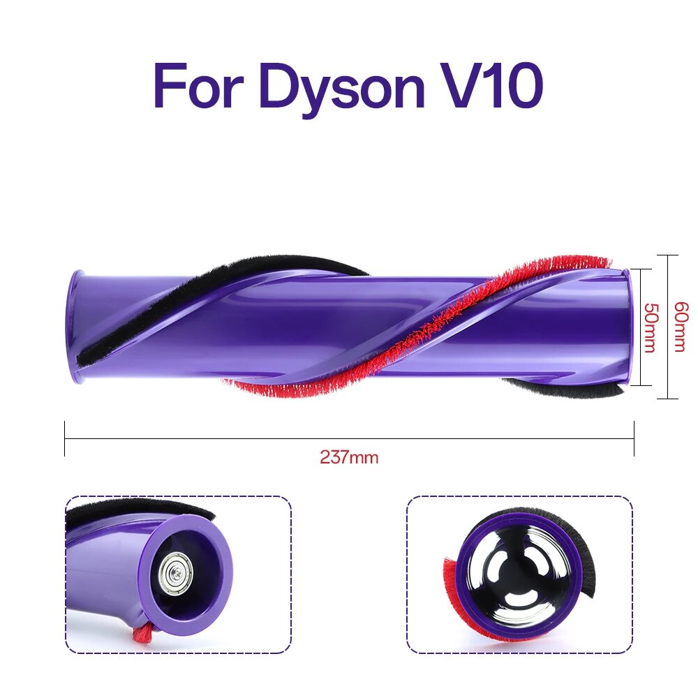 Роликовая щетка для Dyson V6/V8/V10/V11 Фиолетовый, V10 1PCS