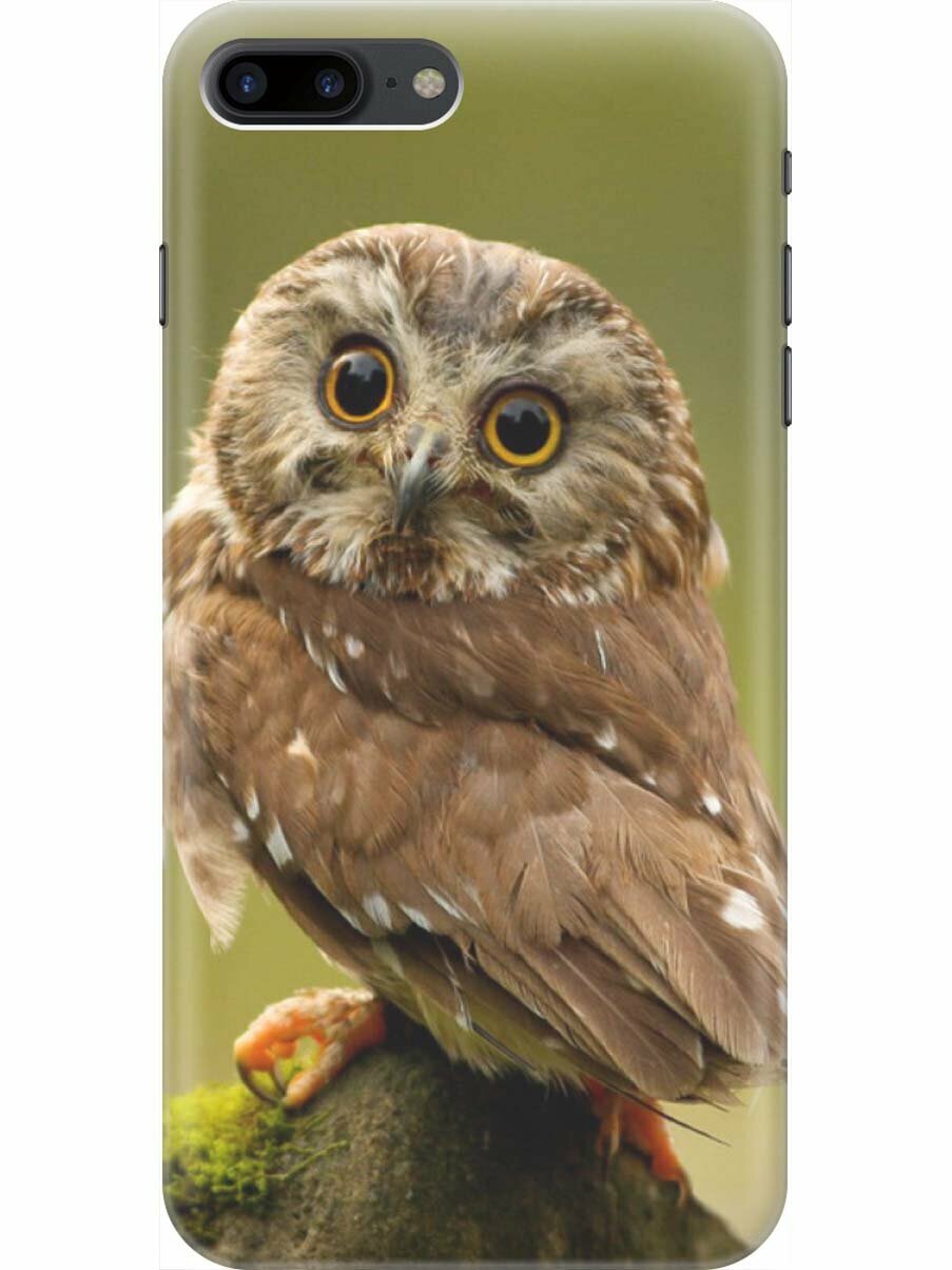 Силиконовый чехол на Apple iPhone 8 Plus / 7 Plus / Эпл Айфон 7 Плюс / 8 Плюс с рисунком "Сова на дереве"