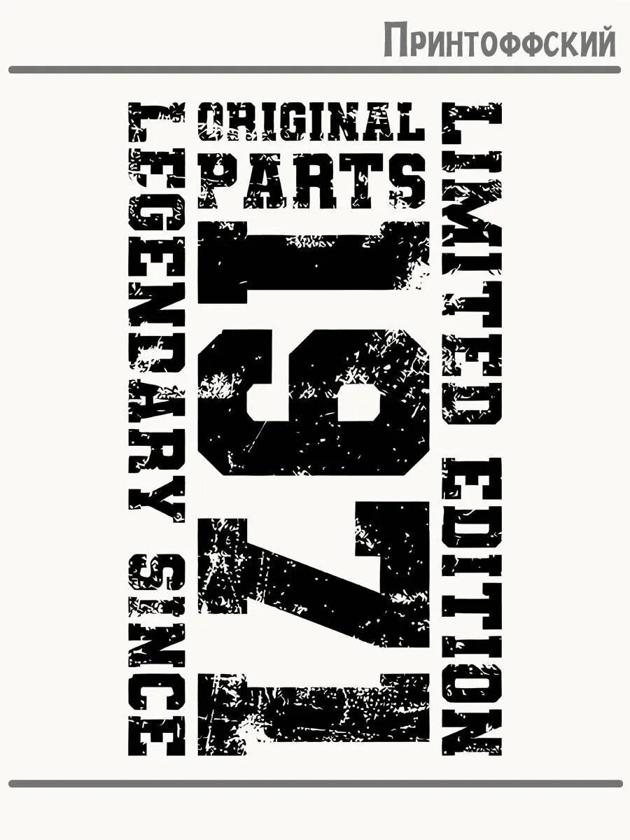 Термонаклейка для одежды и аксессуаров DTF-печать Limited Edition
