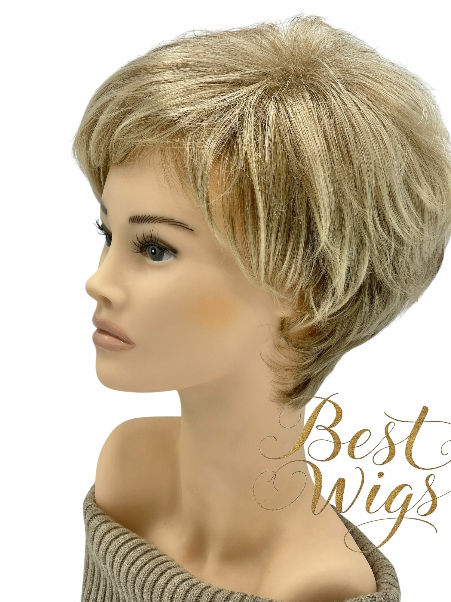 Парик Best Wigs 707, бежевый блонд, искусственный, короткие волосы, для женщин