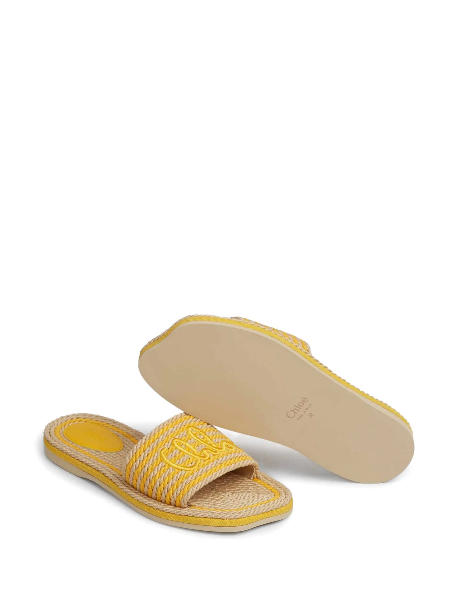 Босоножки Chloe Logo-embroidered sandals, размер 40, разноцветный — фото 1