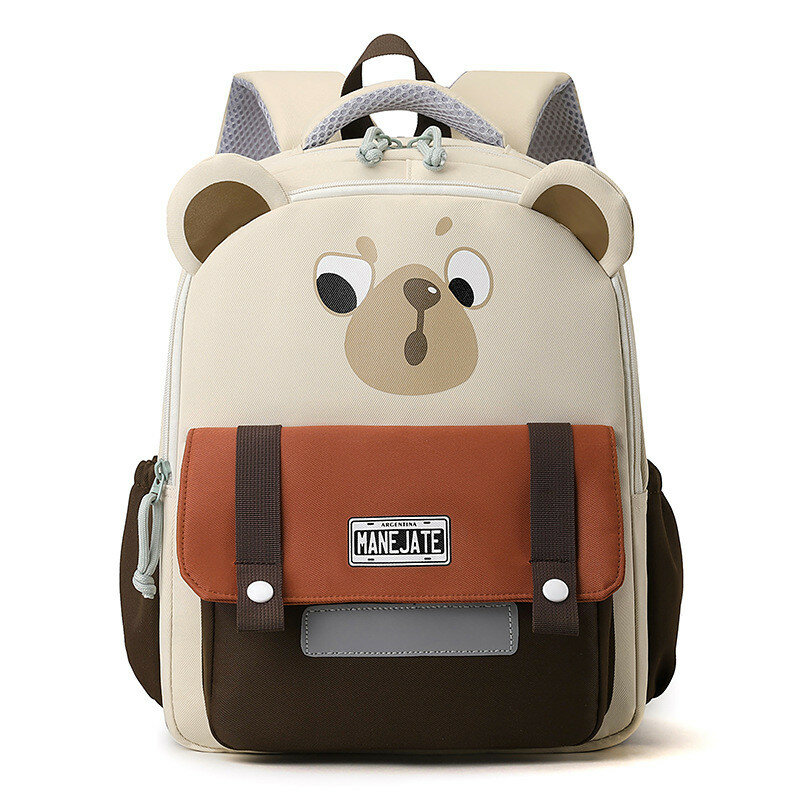 Рюкзак для детей для детского сада бренд не указан легкий дизайн и мультяшный рисунок бежево-оранжевый