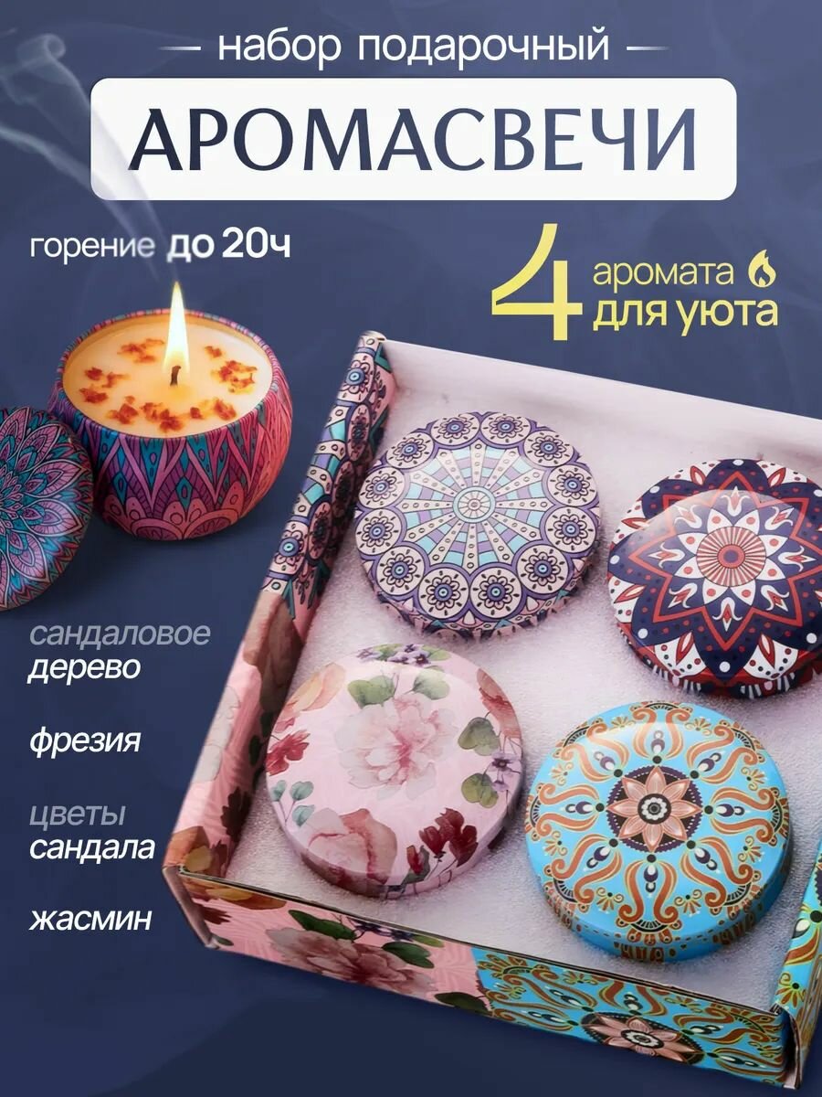 Свеча ароматическая цифра 0 "аромасвечи набор-4шт", 10 см х 10 см, 4 шт ароматическая свеча свеча цифра "0" аромасвечи набор