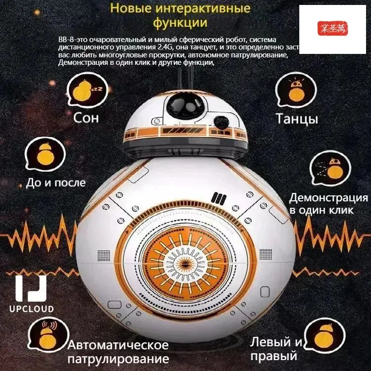 Звездные войны BB-8 робот радиоуправляемый / Магнитная левитация, аналоговая музыка, освещение