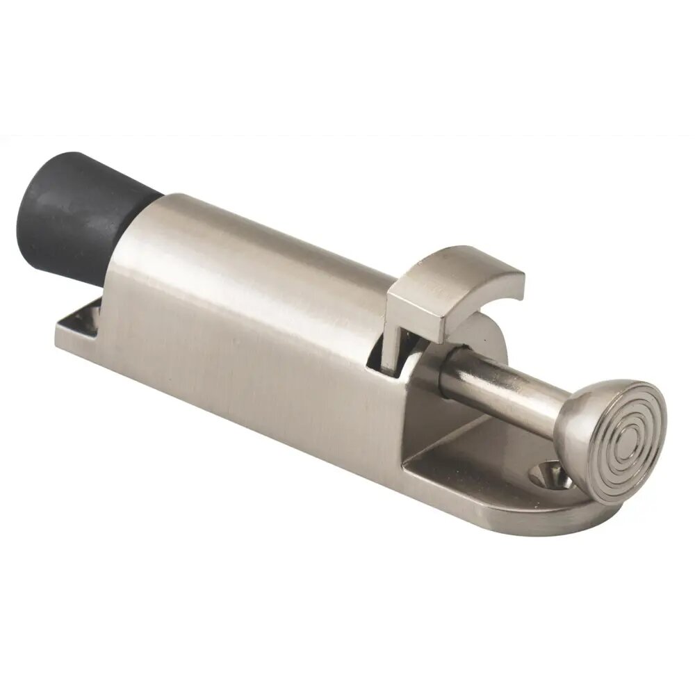 Фиксатор ДВ 11.4x3.3cm серый никельный цинк дверной стопор