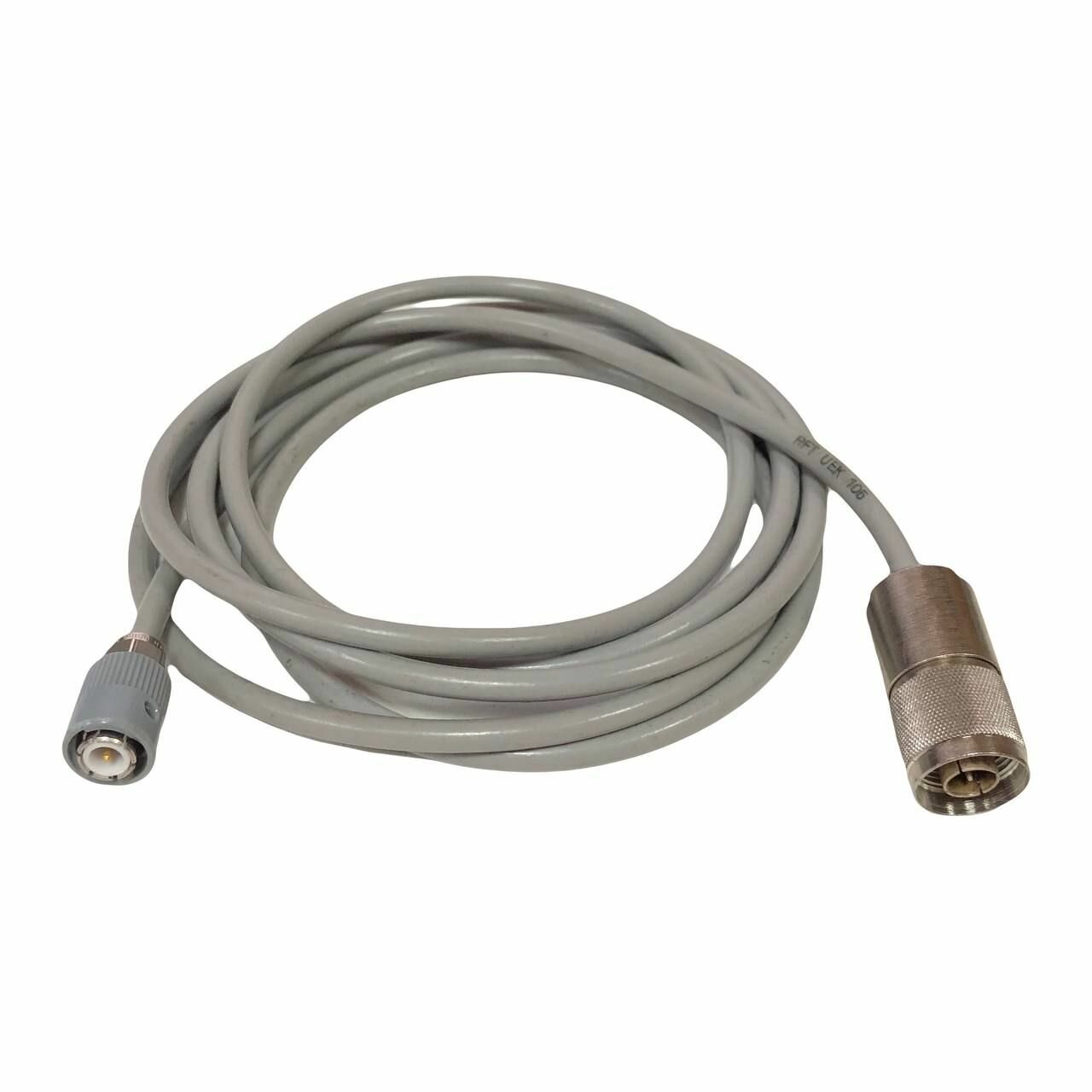 Кабель соединительный прямой RFT UEK 105 TGL 200-3800 50 Ом папа из ЗИП с хранения, длина 1.6 м, серый