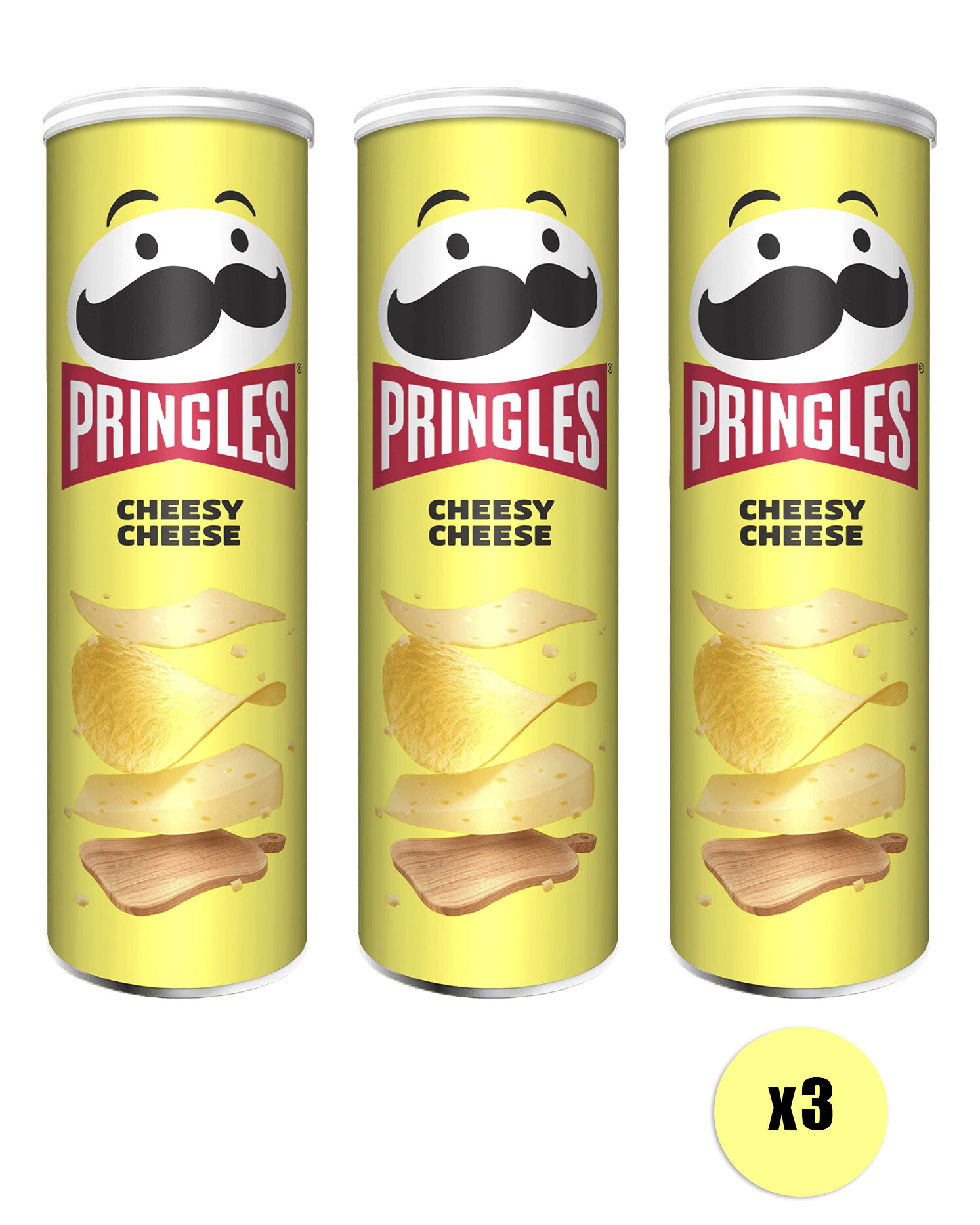 Картофельные чипсы Pringles со вкусом Сыра, 165г 3шт