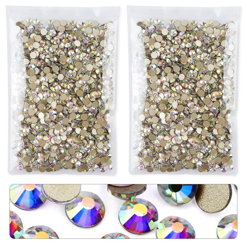 Стразы стеклянные QIAO, gold AB, SS12 (3.0-3.2mm)