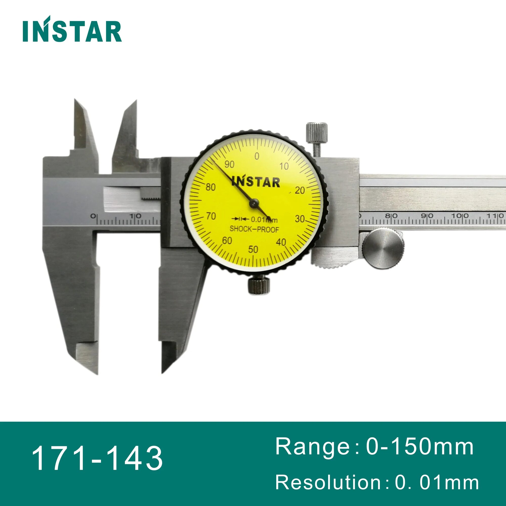 Штангенциркуль INSTAR 0-150 мм, 0.01 мм, 171-143