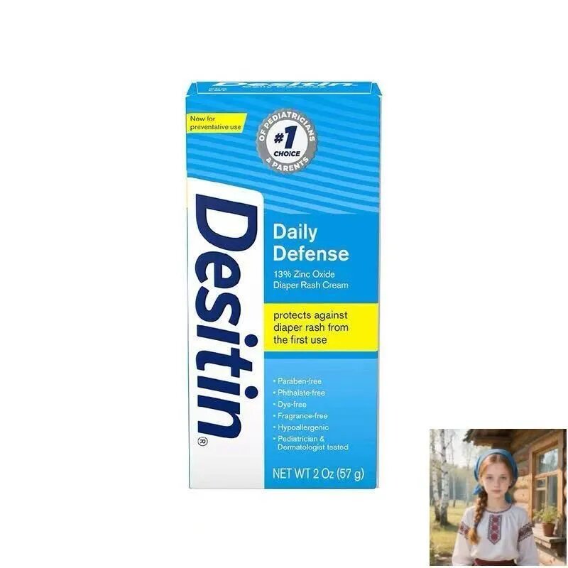 Desitin Крем под подгузник "Мгновенное облегчение" (13% оксид цинка) - Ежедневная защита для всей семьи