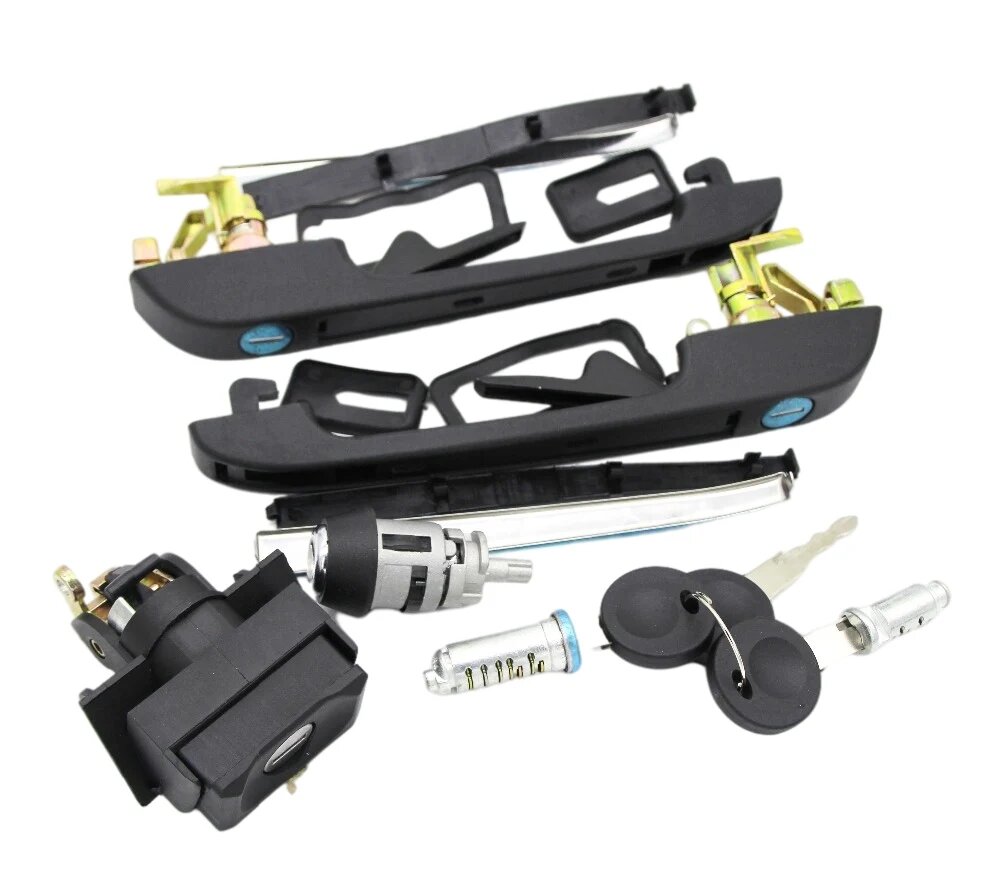 Комплект замков для автомобиля DH001 191898081 с двумя ключами: замок двери, замок зажигания, замок багажника для VW Golf MK2